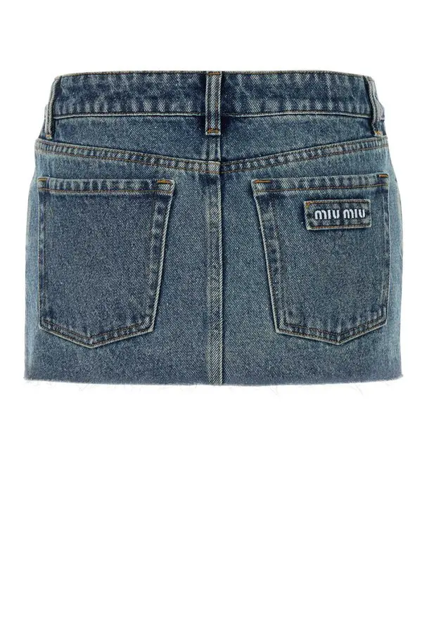 Miu Miu Denim Mini Skirt - Blue