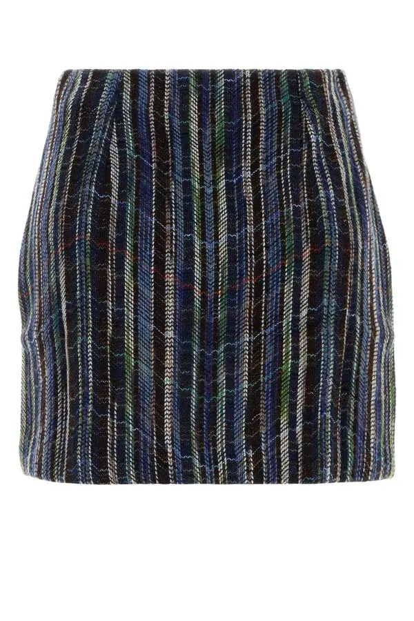Missoni Embroidered Wool Blend Mini Skirt