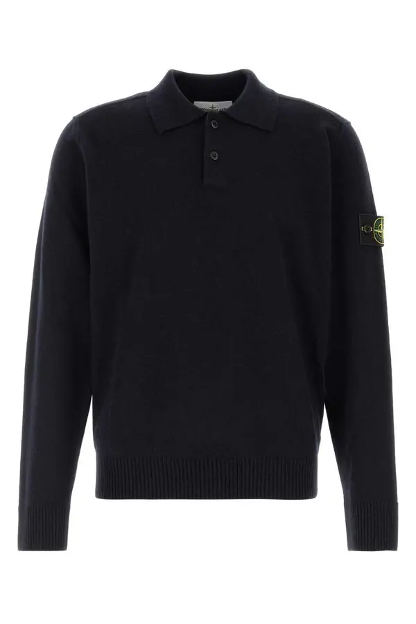 Stone Island Midnight Wool Polo Shirt - Blue