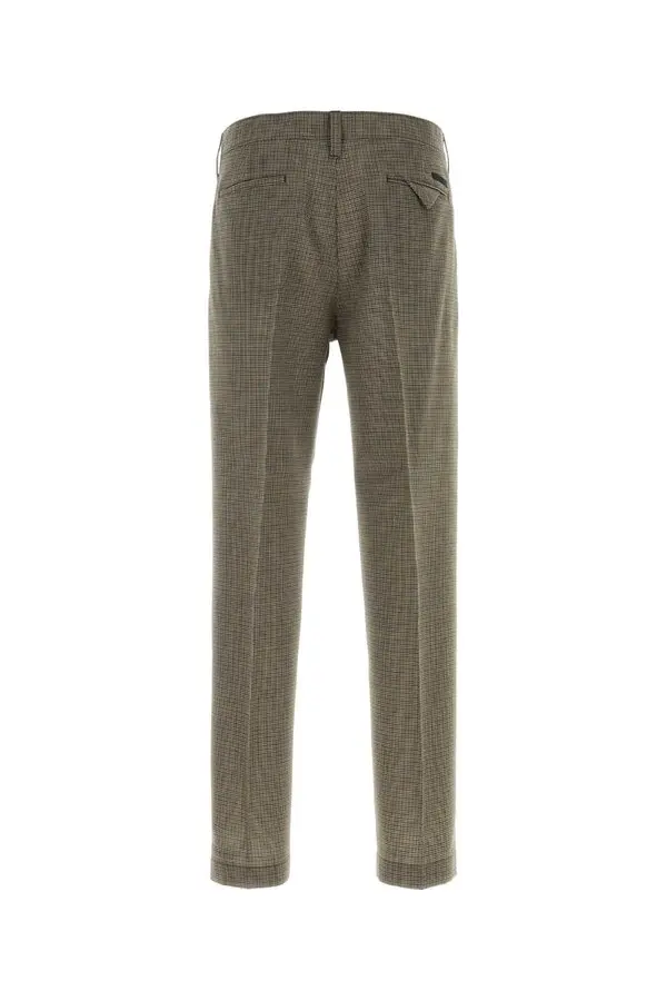 Prada Embroidered Wool Trousers