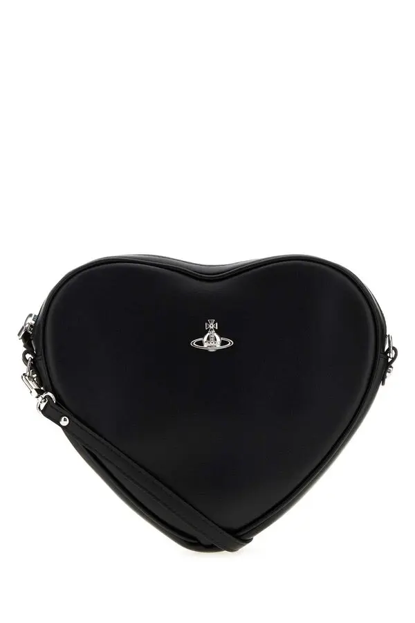 VIVIENNE WESTWOOD Synthetic Leather Alexa Heart Crossbody Bag - Black