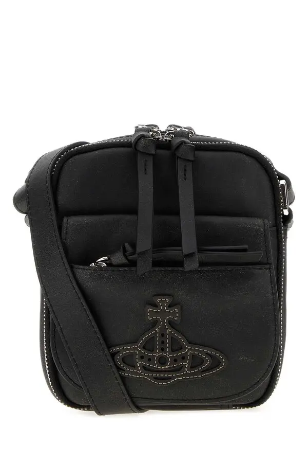VIVIENNE WESTWOOD Leather Small Eton Crossbody Bag - Black