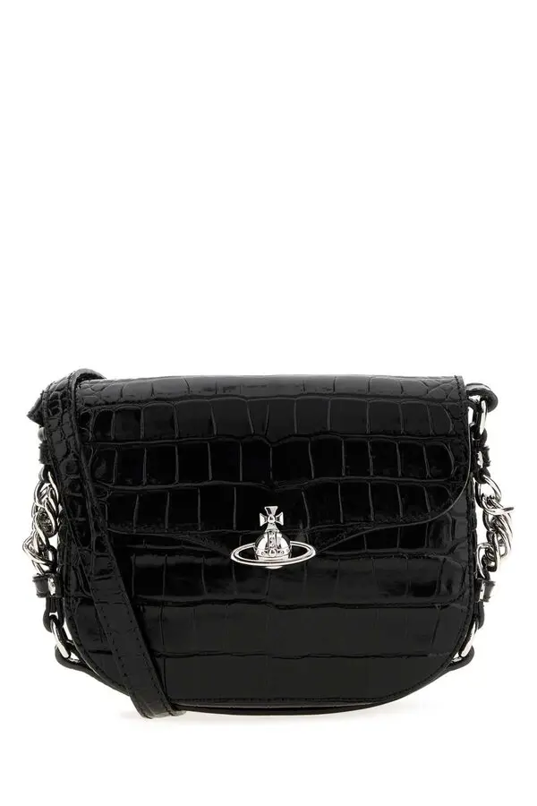 VIVIENNE WESTWOOD Leather Hunter Shoulder Bag
