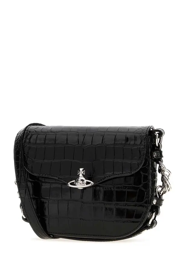 VIVIENNE WESTWOOD Leather Hunter Shoulder Bag