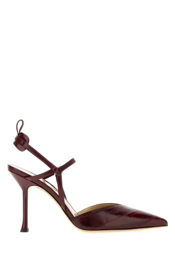 Fendi Burgundy Leather Very Colibrã¬ Pumps