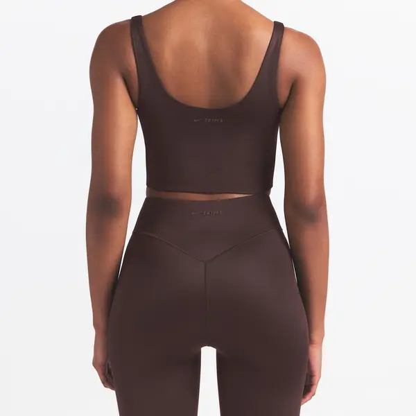 Nike Skims Satin Shine High-waisted Bonded 26" Leggings - Brown