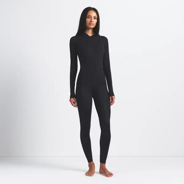 Nike Skims Satin Shine High-waisted Bonded 26" Leggings - Black
