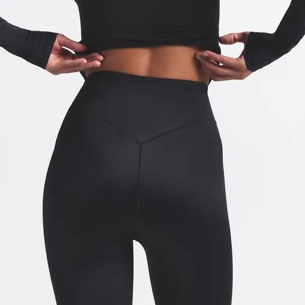 Nike Skims Satin Shine High-waisted Bonded 26" Leggings - Black
