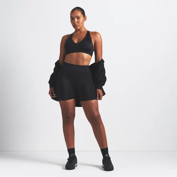 Nike Skims Satin Shine High-waisted 5" Biker Shorts - Black