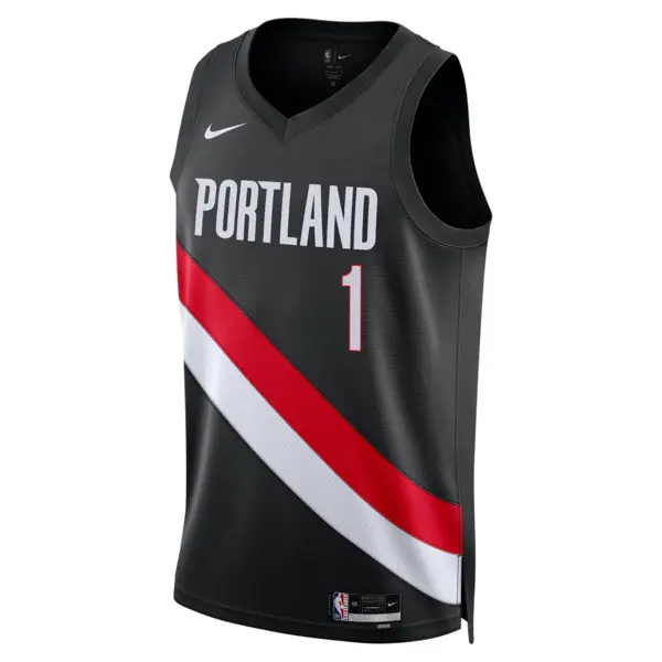 Nike Ja Morant Portland Trail Blazers Icon Edition Dri-fit Nba Swingman Jersey - Black
