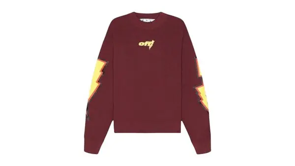 Off-White Thunder Stable Skate Fit Crewneck Sweatshirt
