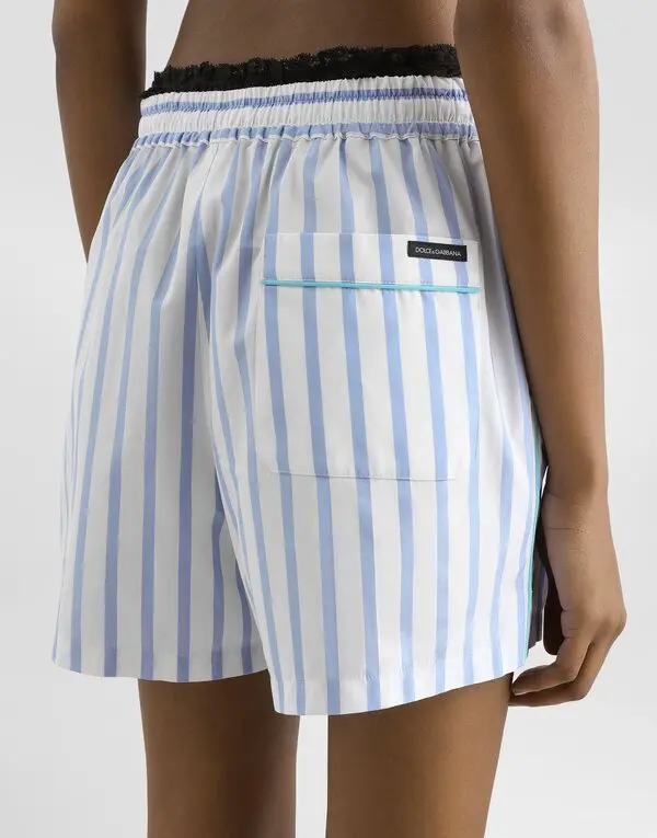 Dolce & Gabbana Striped Poplin Shorts