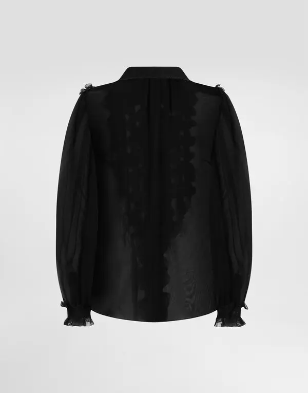 Dolce & Gabbana Chiffon Shirt With Ruffle Detail