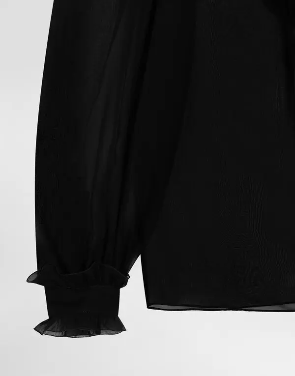 Dolce & Gabbana Chiffon Shirt With Ruffle Detail