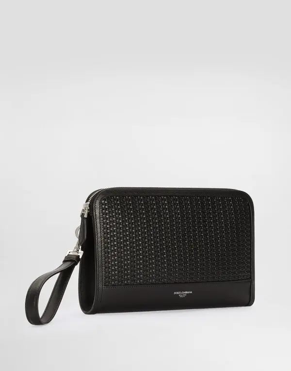Dolce & Gabbana Atene Plongé Calfskin Clutch Bag