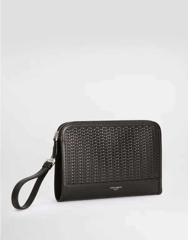 Dolce & Gabbana Atene Plongé Calfskin Clutch Bag