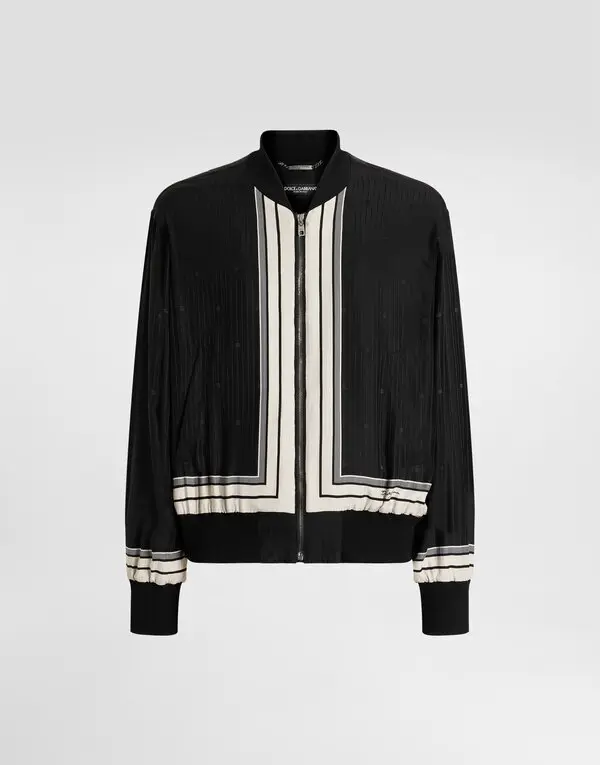 Dolce & Gabbana Printed Zip-up Bomber Jacket