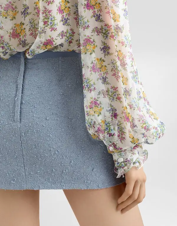 Dolce & Gabbana Small Floral-print Chiffon Shirt