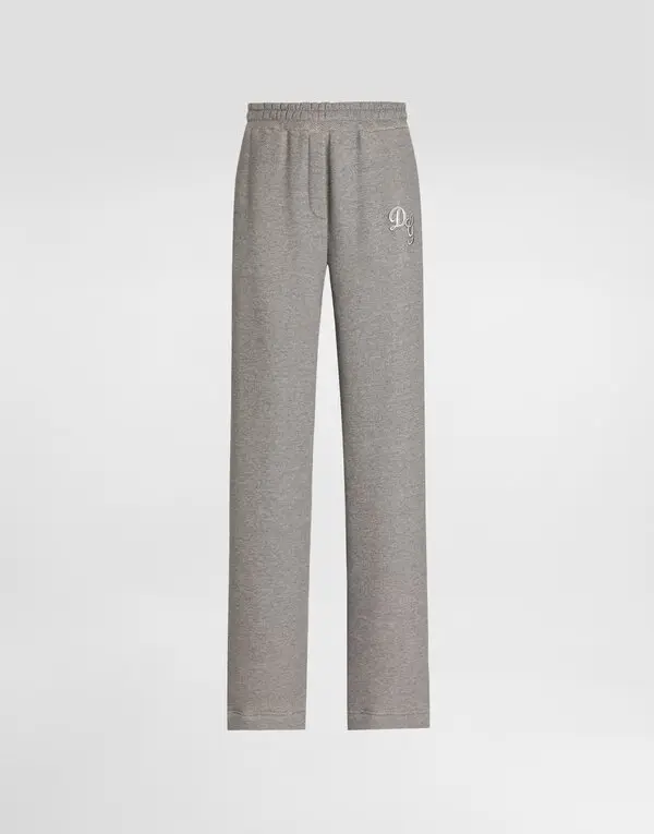 Dolce & Gabbana Fleece Trousers With Patch Embroidery