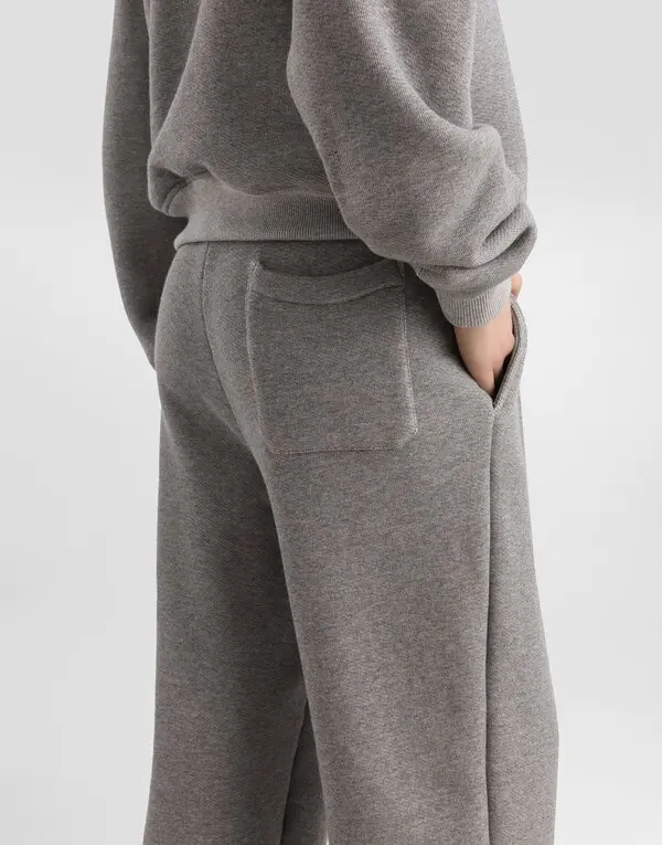 Dolce & Gabbana Fleece Trousers With Patch Embroidery