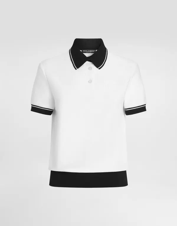 Dolce & Gabbana Piqué Polo Shirt With Embroidery - White