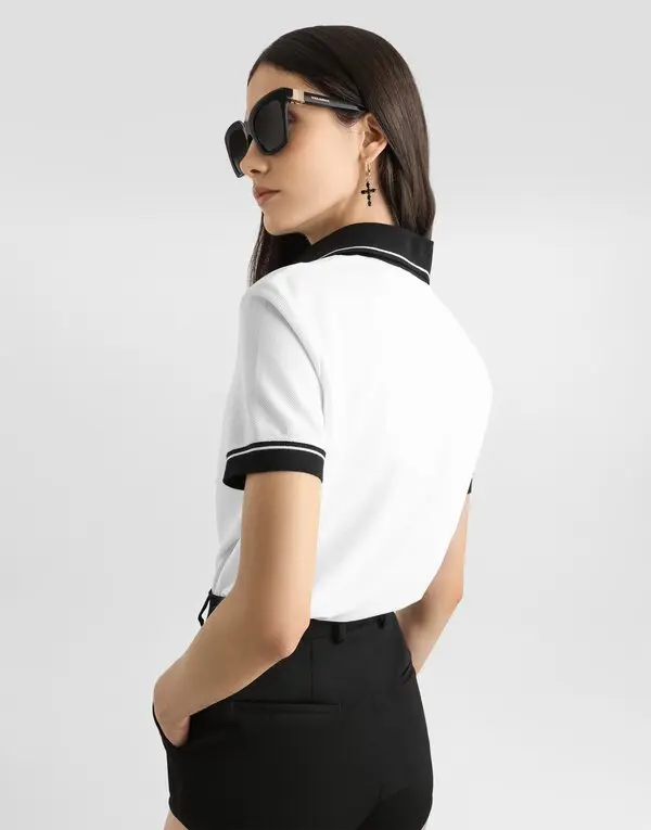 Dolce & Gabbana Piqué Polo Shirt With Embroidery