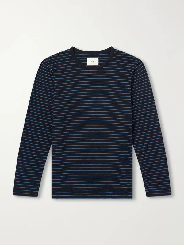 Folk Striped Cotton T-shirt