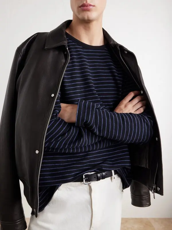 Folk Striped Cotton T-shirt