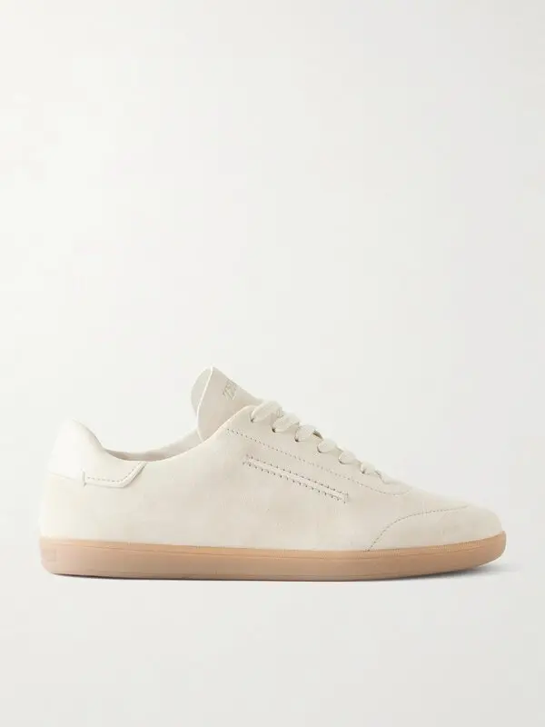 Zegna 232 Leather-trimmed Suede Sneakers
