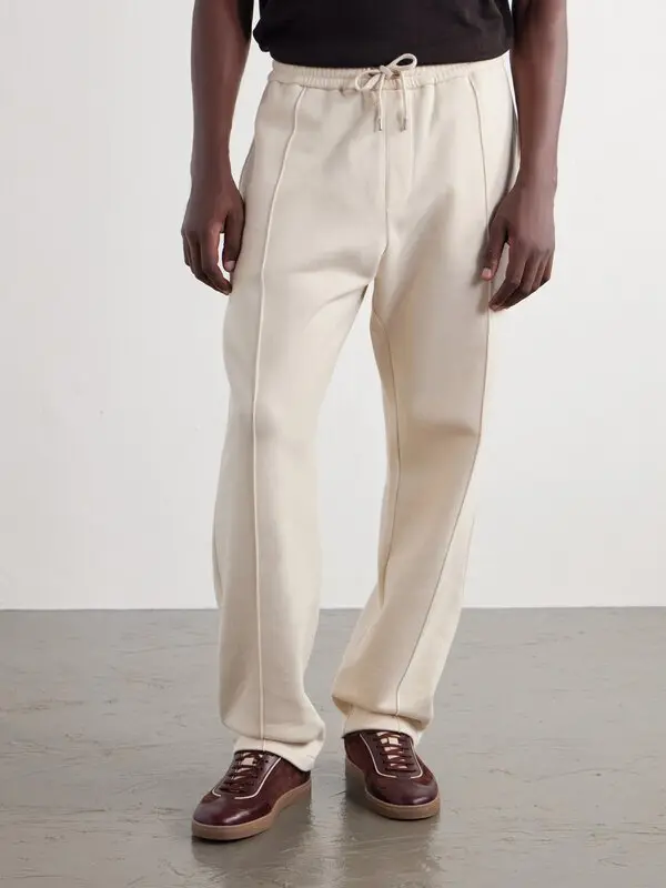 Ralph Lauren Purple Label Cotton And Cashmere-blend Drawstring Sweatpants