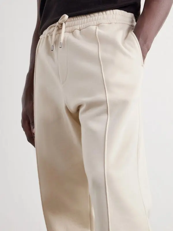 Ralph Lauren Purple Label Cotton And Cashmere-blend Drawstring Sweatpants