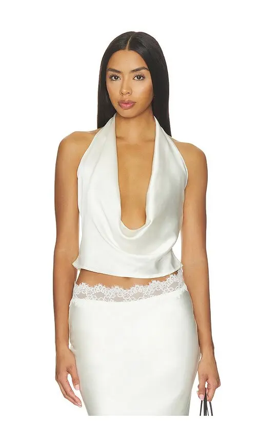 MORE TO COME Rowan Drape Halter Neck Top