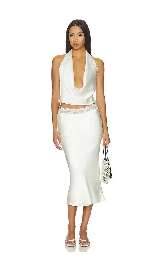MORE TO COME Rowan Drape Halter Neck Top