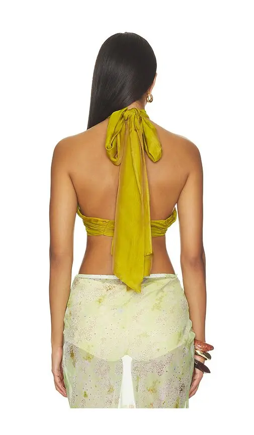 Retrofete Fable Chiffon Top - Iridescent Dijon