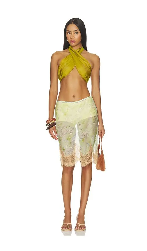 Retrofete Fable Chiffon Top - Iridescent Dijon