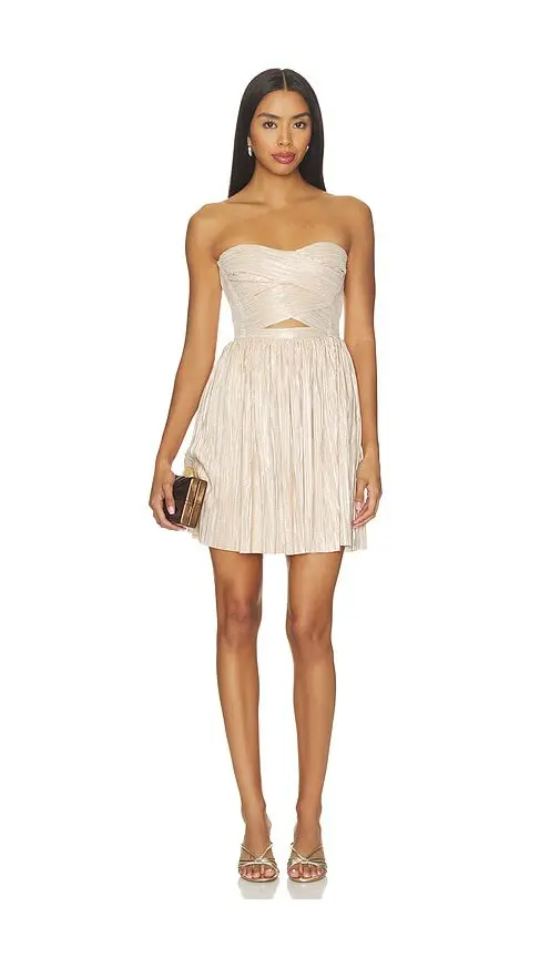 SABINA MUSAYEV Magnus Dress In Metallic Neutral