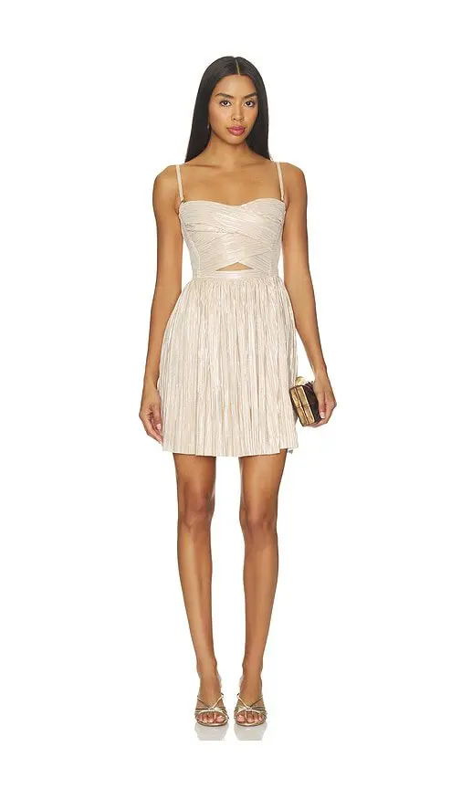 SABINA MUSAYEV Magnus Dress In Metallic Neutral
