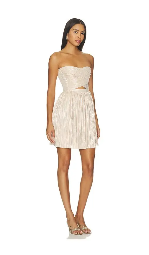 SABINA MUSAYEV Magnus Dress In Metallic Neutral