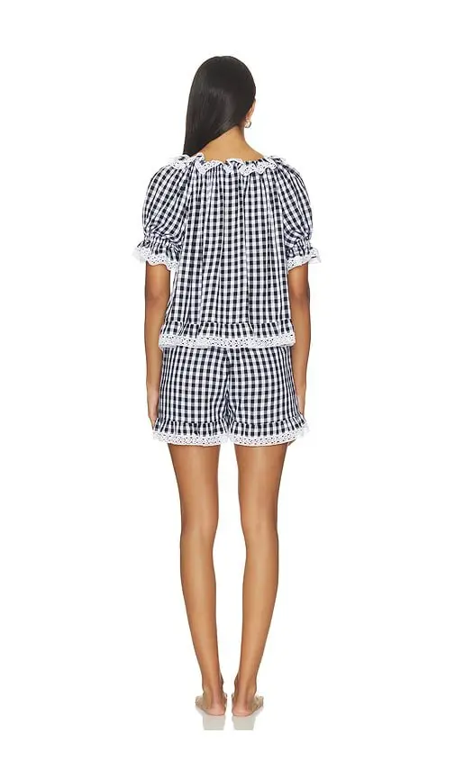Sleeper Romantica Set With Short In Black & White