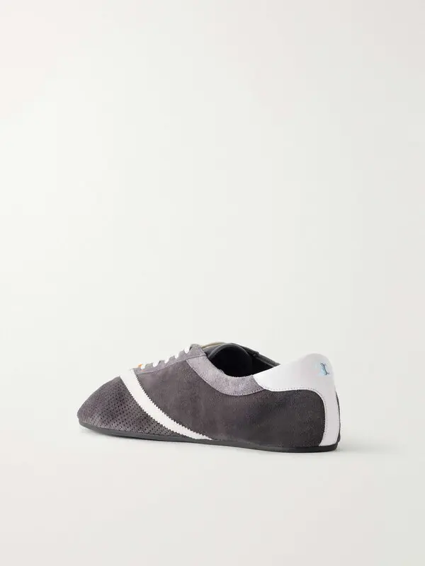 Celine Logo-detailed Suede Sneakers