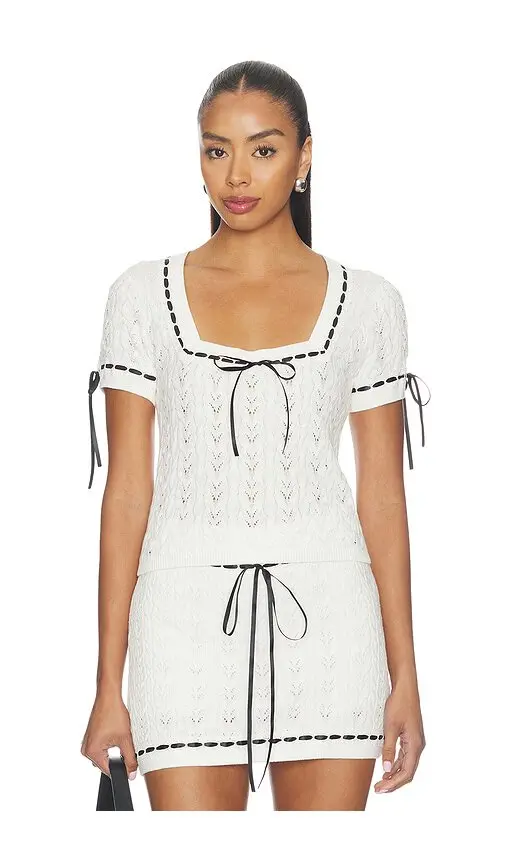 Show Me Your Mumu Simone Top In Ivory