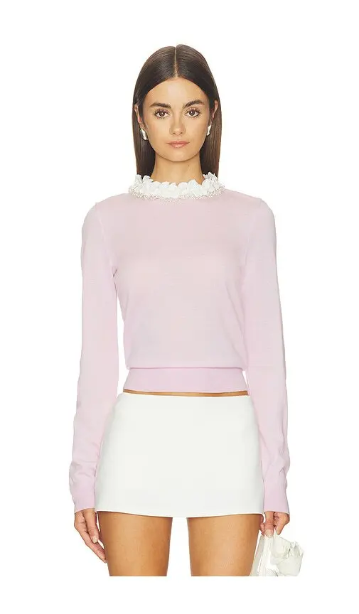 SELF-PORTRAIT Floral Embellished Knit Jumper