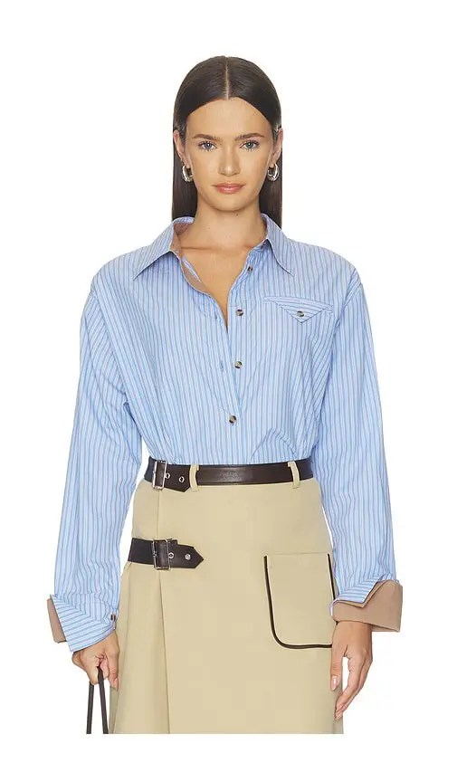 Baum Und Pferdgarten Melinda Striped Shirt - Light Bluestripe