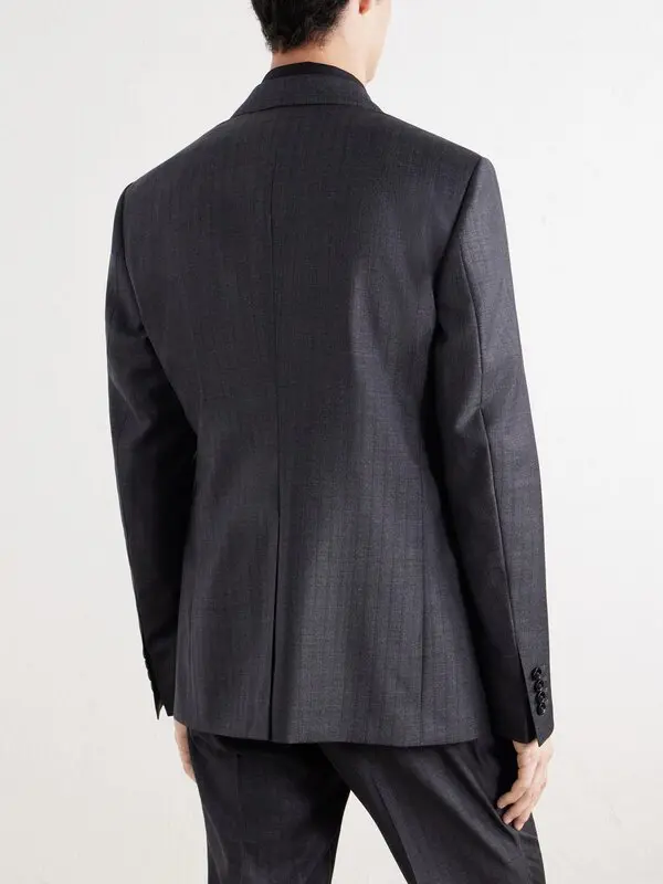Dolce & Gabbana Pinstriped Virgin Wool Blazer - Gray