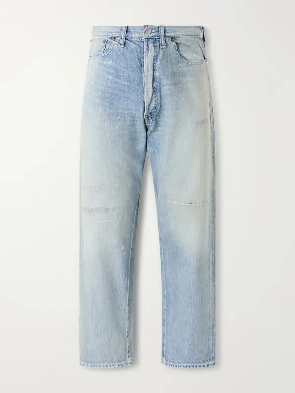 A.PRESSE No. 37 Wide-leg Distressed Jeans