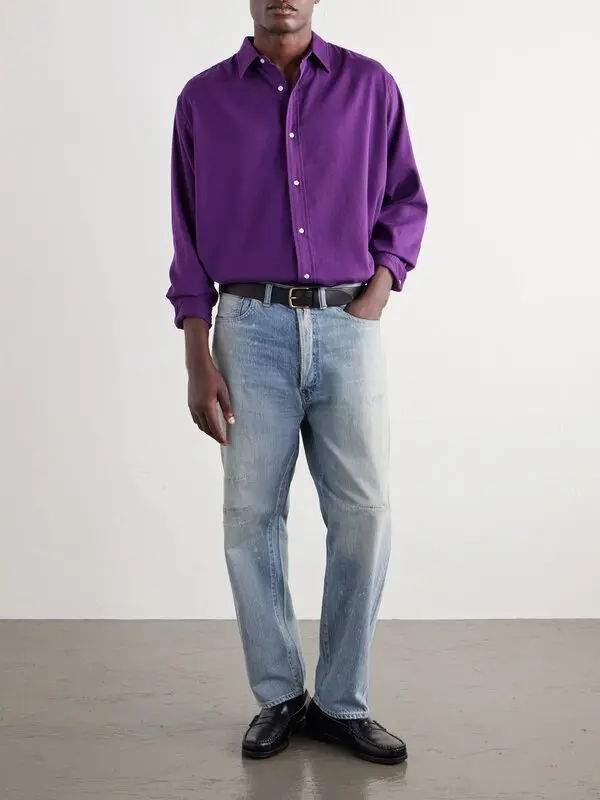 A.PRESSE No. 37 Wide-leg Distressed Jeans