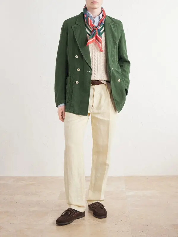 DRAKE'S Games Linen Trousers