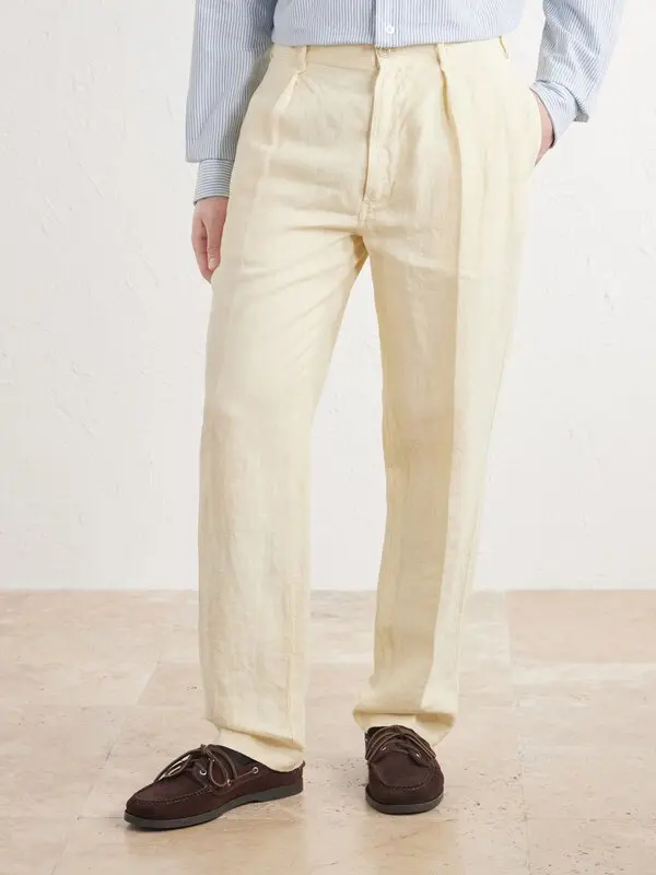 DRAKE'S Games Linen Trousers