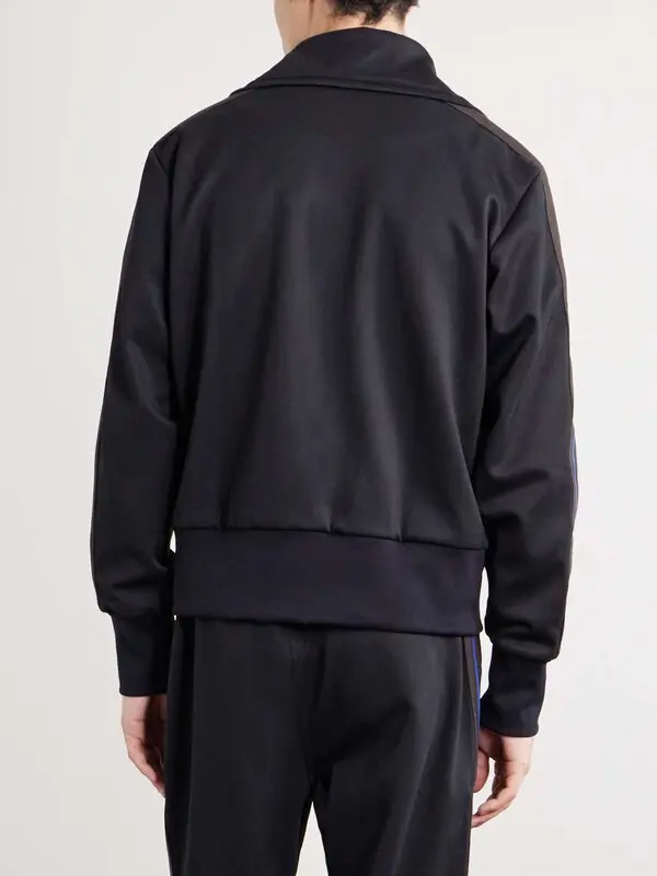 WALES BONNER Logo-embroidered Striped Jersey Track Jacket