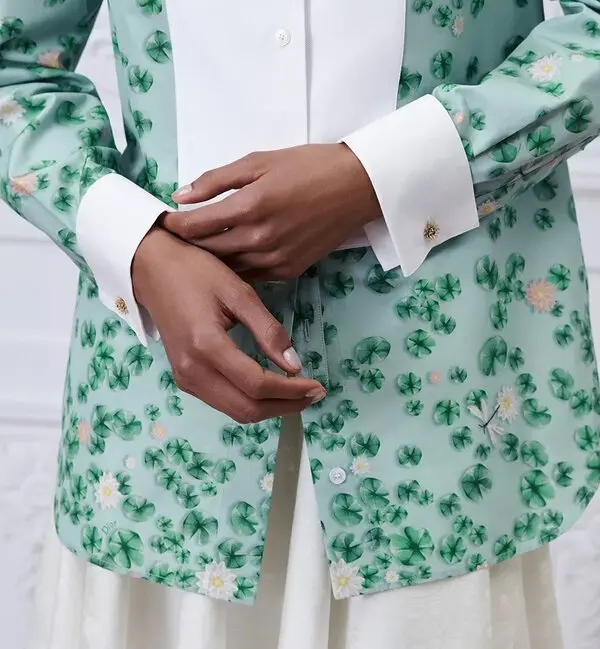 Dior Blouse With Plastron And French Cuffs